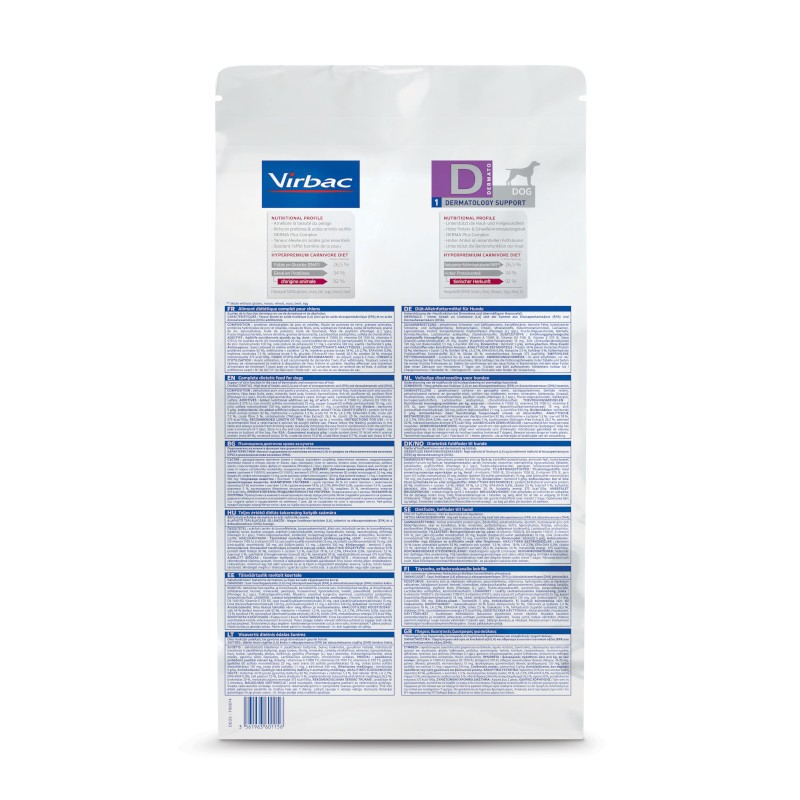 Veterinary HPM (Virbac) D1 - Dermatology Support Dog Virbac - Vétorino