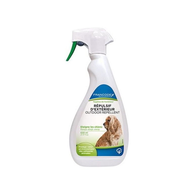 Spray REPULSIF EXTERIEUR Chien Flacon 650 ml Francodex Santé - Vétorino
