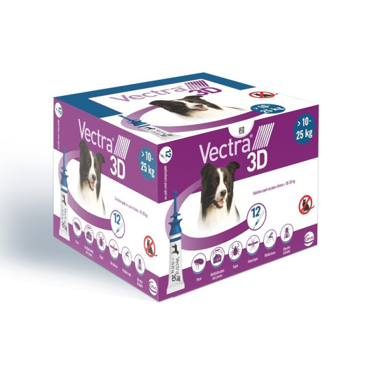 Vectra Vectra 3D S/O Chien 10-25 kg Ceva - Vétorino