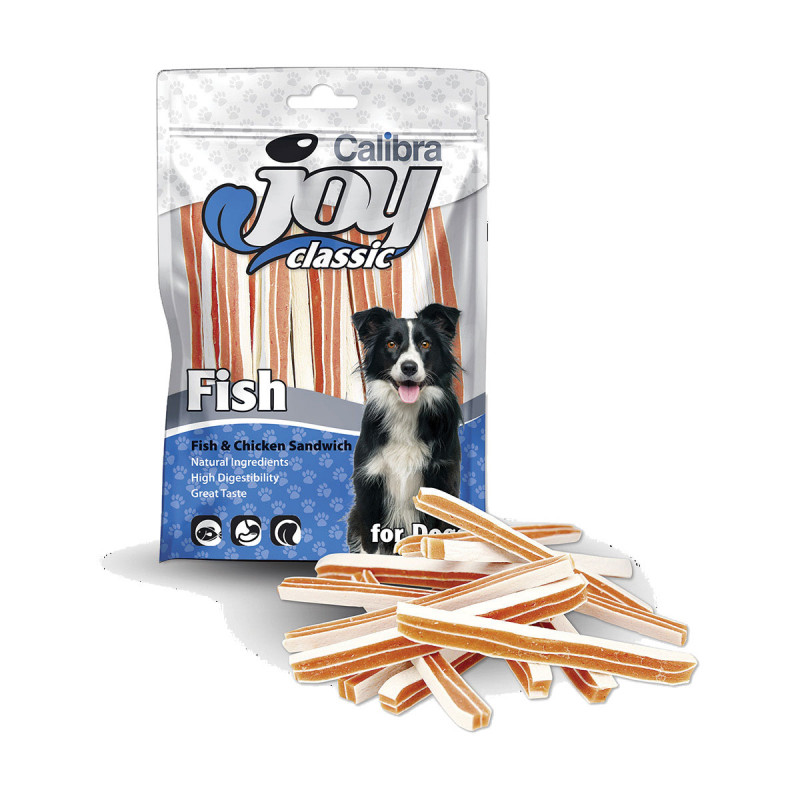Friandises Joy Classic Poisson & lamelles de Poulet Calibra - Vétorino