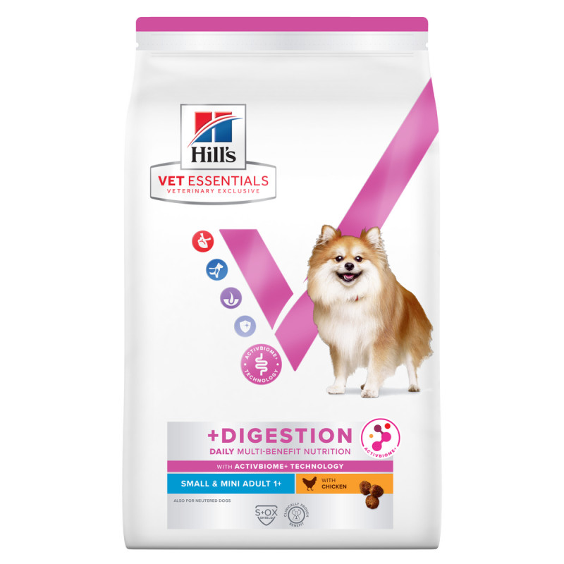Vetessentials (Hill's) Chien Multi-Benefit + Digestion Adult1+ Small et ...