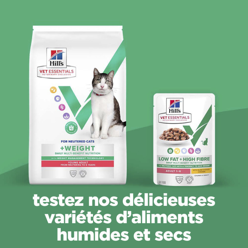 Vetessentials (Hill's) Chat Multi-Benefit + Weight Young Adult Poulet ...