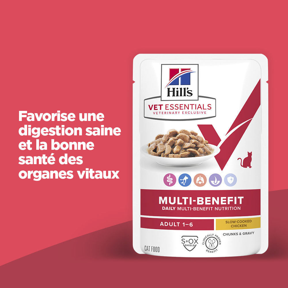 Vetessentials (Hill's) Chat Multi-Benefit Adult Poulet Sachet Repas ...