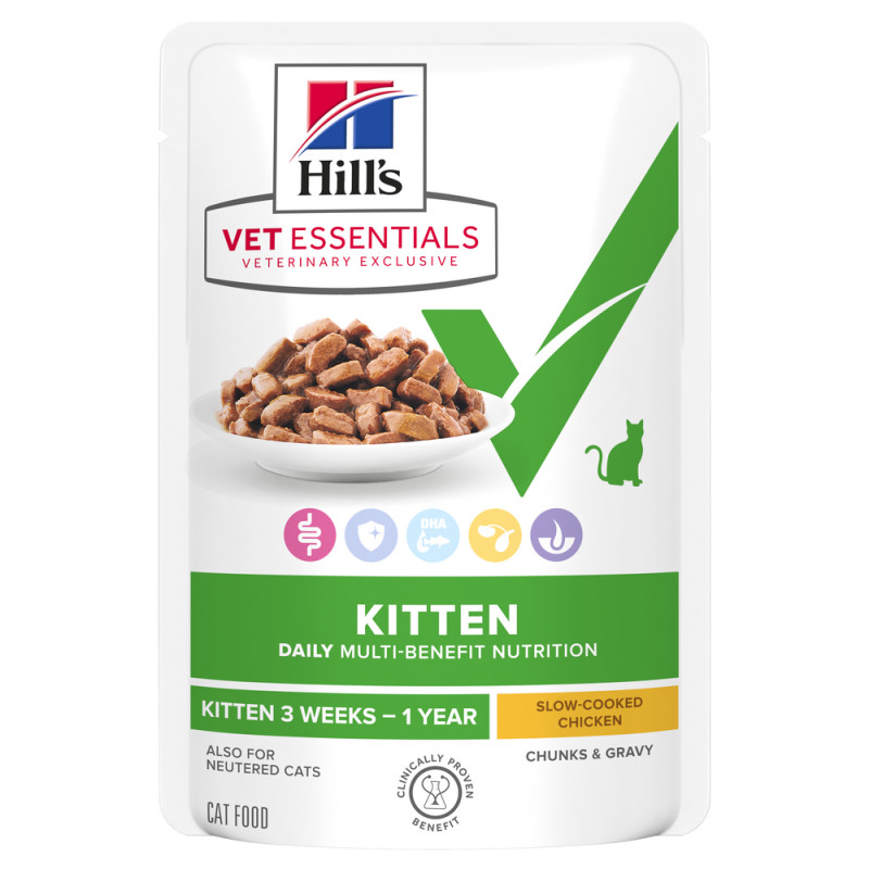 Vetessentials (Hill's) Vet Essentials Chat Multi-Benefit Kitten Poulet ...