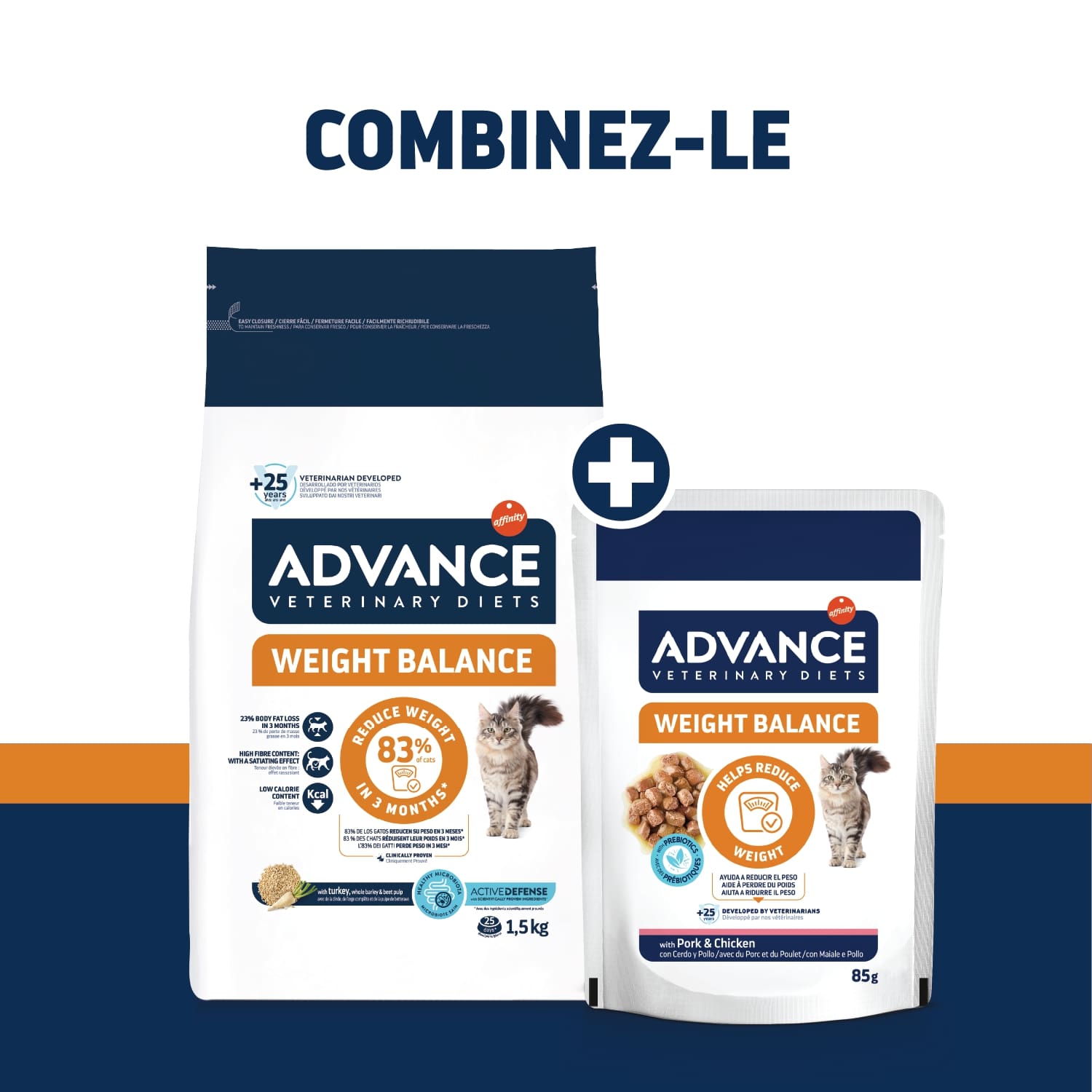 Chat Weight Balance - sachets Advance - Vétorino