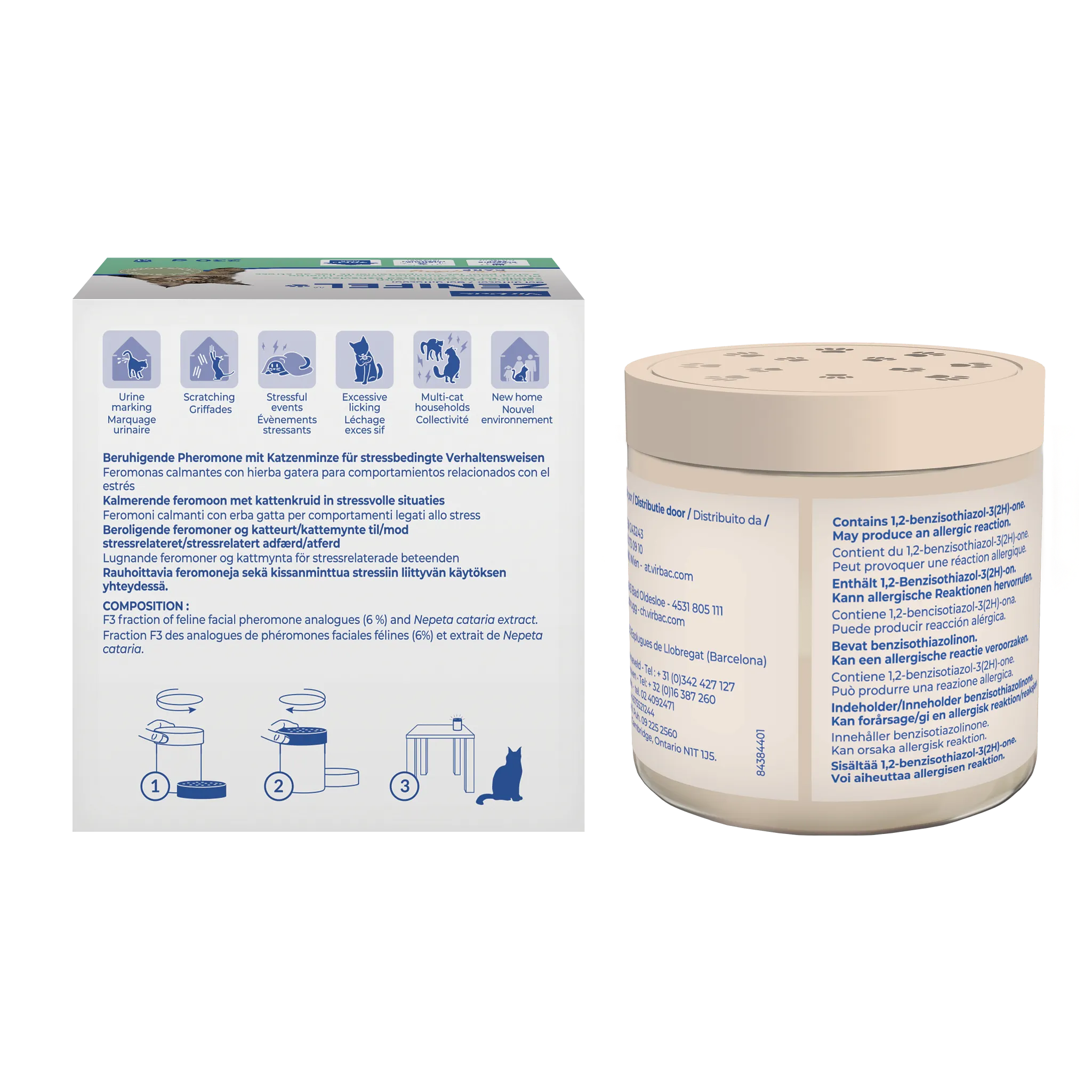 Zenifel Gel Pot Diffuseur - chat Virbac - Vétorino