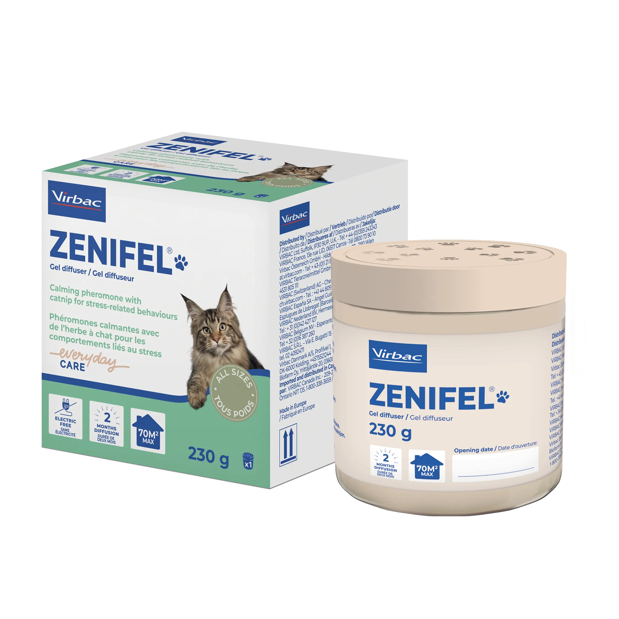 Zenifel Gel Pot Diffuseur - chat Virbac - Vétorino